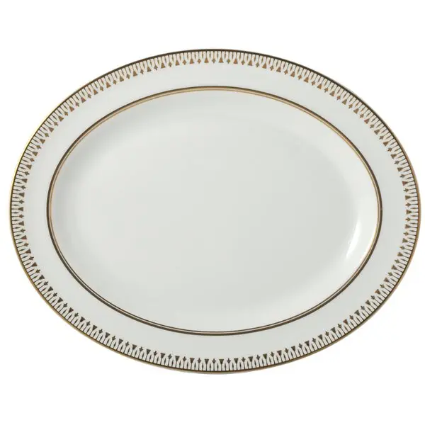Bernardaud Soleil Levant Oval Platter, 15 - White/gold