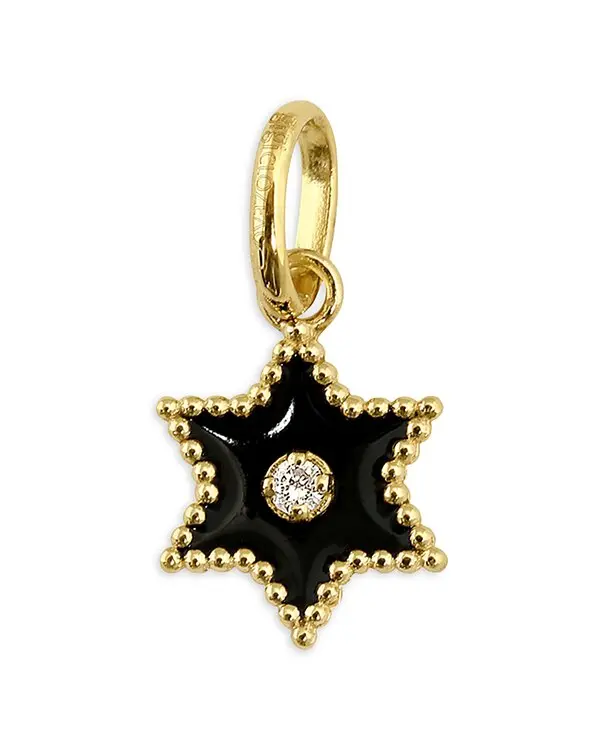 Gigi Clozeau 18k Yellow Gold Etoile Black Star Diamond Pendant - Black/gold