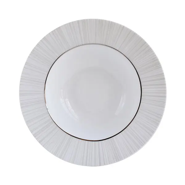 Bernardaud Silva Rim Soup Plate - White