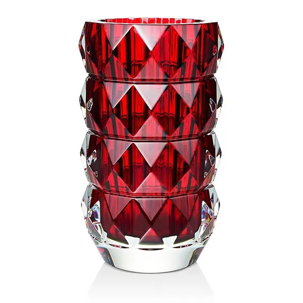 THE MARTHA, BY BACCARAT Louxor Round Medium Vase - Red