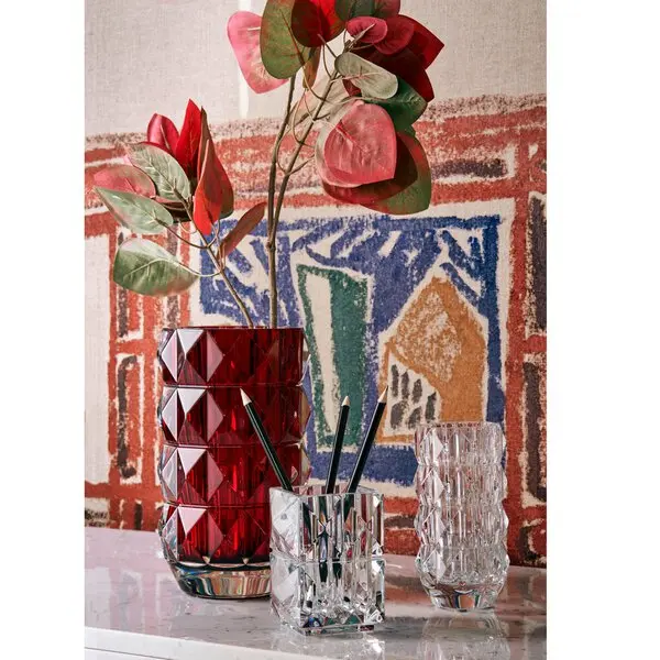 THE MARTHA, BY BACCARAT Louxor Round Medium Vase - Red