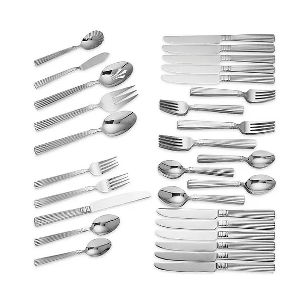 REED & BARTON Crescendo Ii Stainless Steel 65 Piece Flatware Set, Service For 12 - Metallic