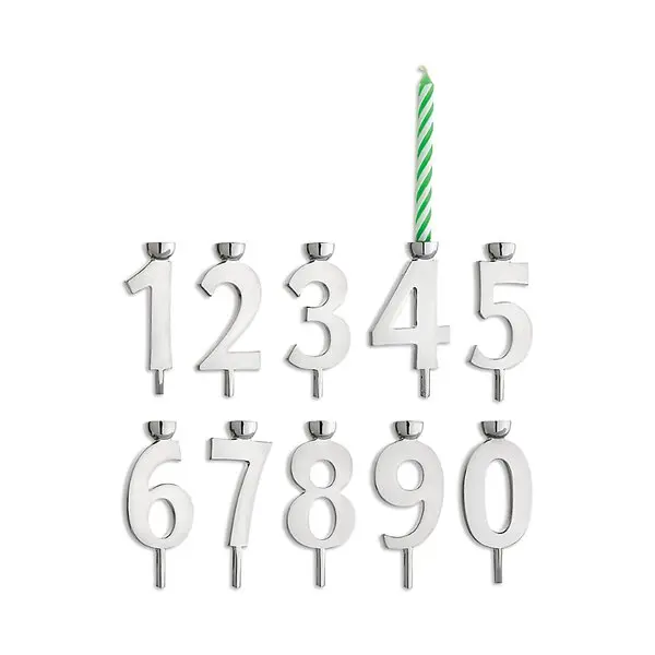 REED & BARTON Let's Celebrate 10-piece Candleholder Set - Metallic