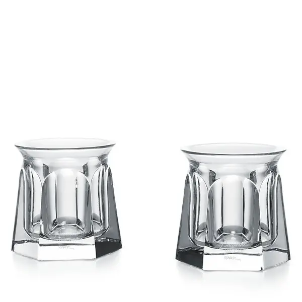 THE MARTHA, BY BACCARAT Harcourt Talleyrand Votive, Set Of 2 - Clear