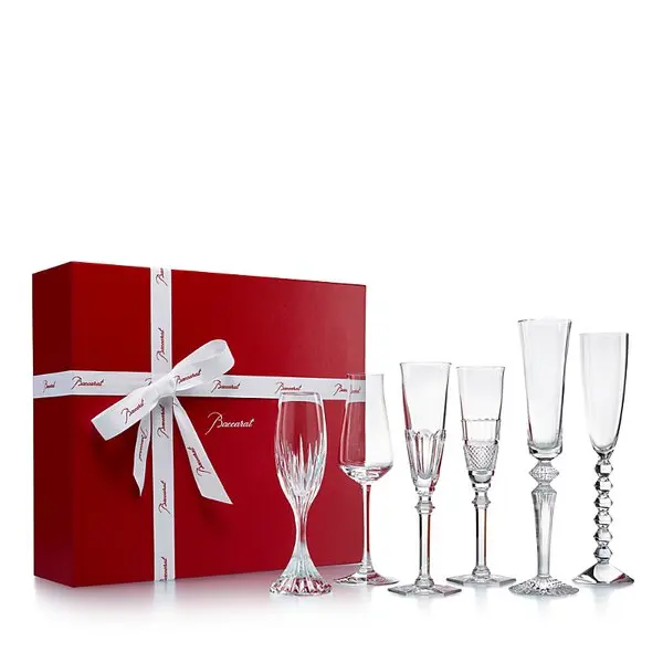 THE MARTHA, BY BACCARAT 6-piece Bubbles In A Box Set - Clear
