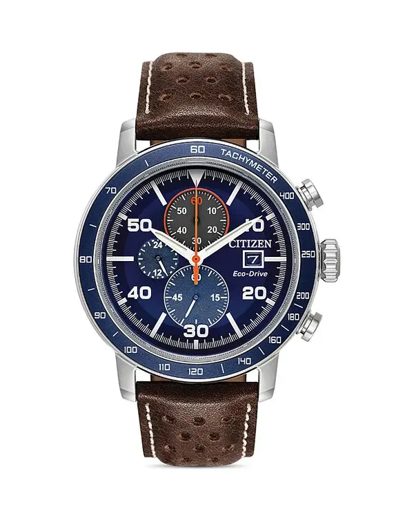Citizen Eco-drive Brycen Weekender Chronograph, 44mm - Blue/brown
