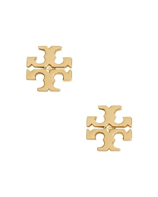 Tory Burch Logo Stud Earrings - Gold