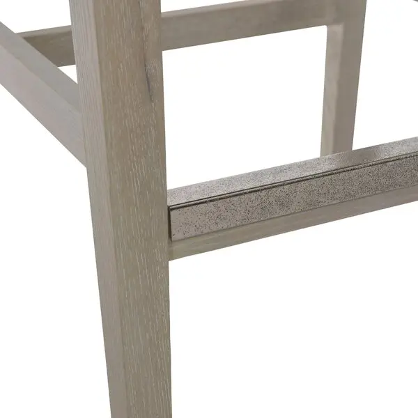 BERNHARDT Solaria Wood Back Bar Stool - Gray