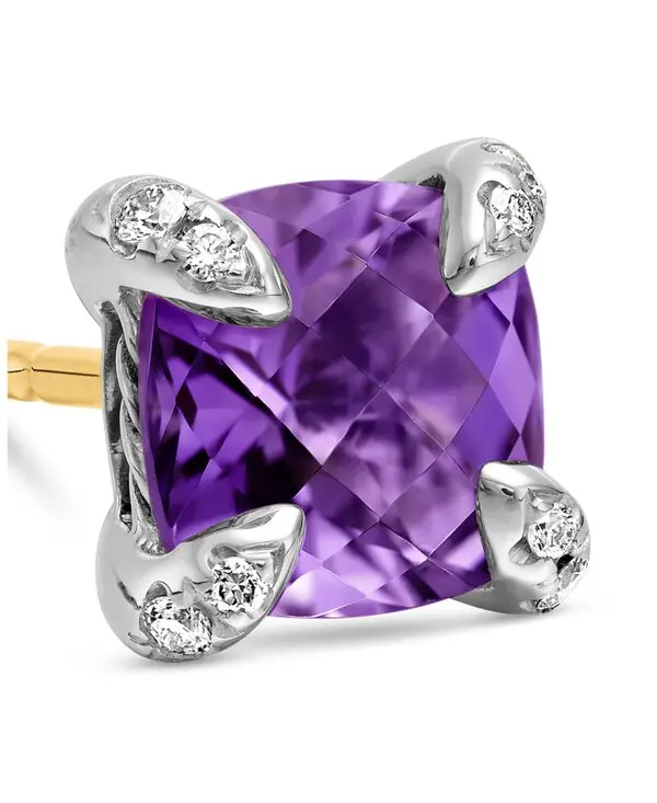 David Yurman Chatelaine Stud Earrings - Purple/silver