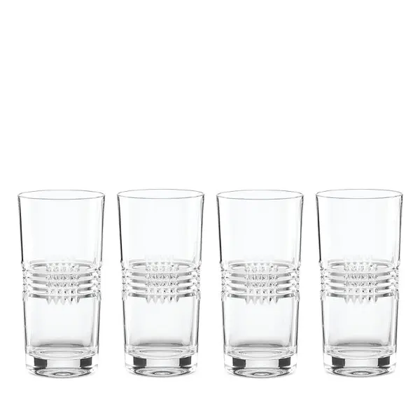 REED & BARTON Sloane Highball Glasses, Set Of 4 - Clear