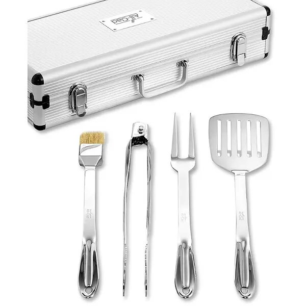 ALL-CLAD All Clad Stainless Steel 4-piece Bbq Tool Set With Case - No Color