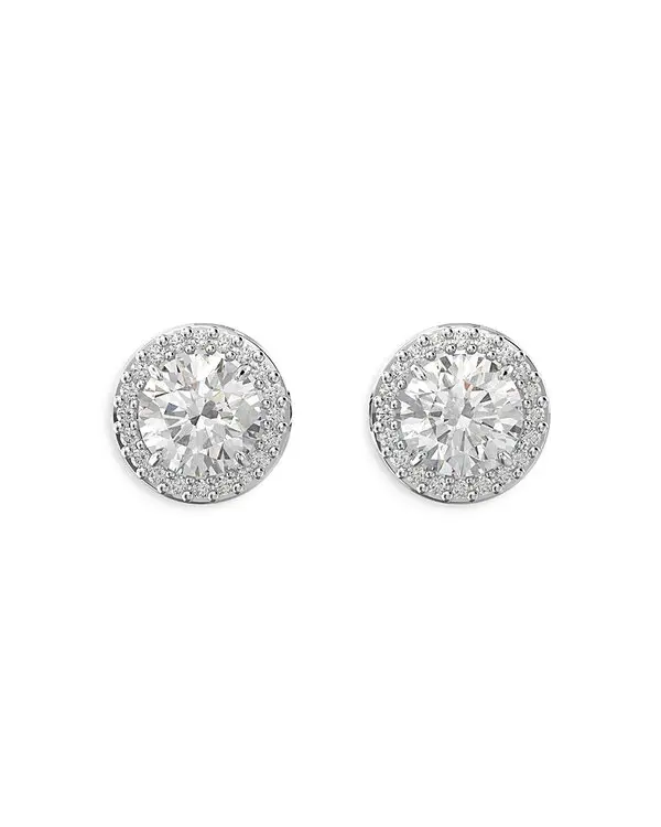 SWAROVSKI Una Pave Stud Earrings - Silver
