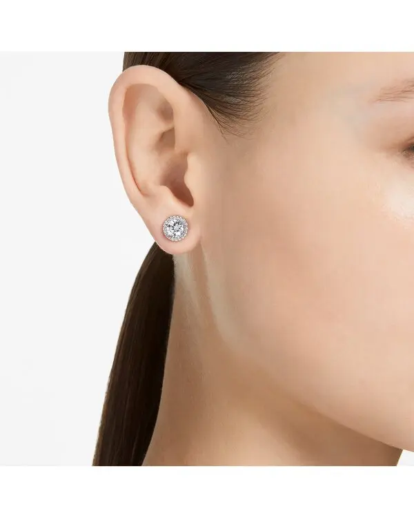 SWAROVSKI Una Pave Stud Earrings - Silver