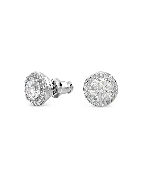 SWAROVSKI Una Pave Stud Earrings - Silver
