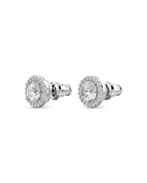 SWAROVSKI Una Pave Stud Earrings - Silver