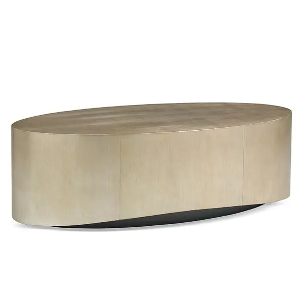 CARACOLE Come Oval Here Cocktail Table - Pompeii Finish/charcoal Base