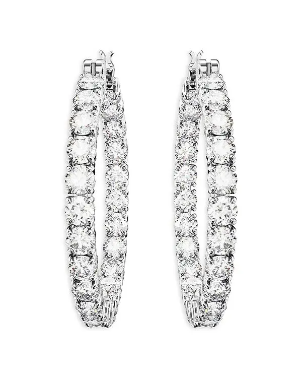 SWAROVSKI Matrix Crystal Inside Out Hoop Earrings - White
