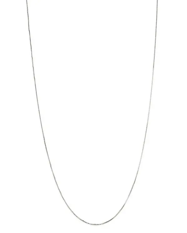 Bloomingdale'S 14k Box Link Chain Necklace - White Gold