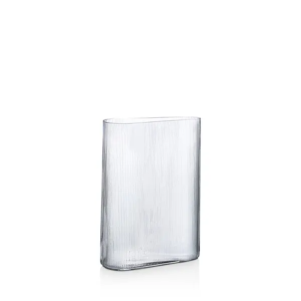NUDE GLASS Mist Short Vase - Clear