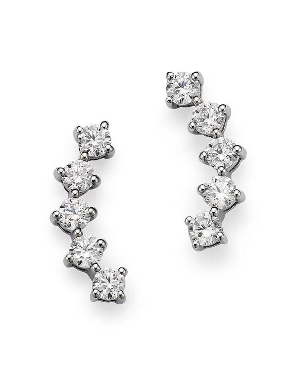 Bloomingdale'S Diamond Ear Climbers In 14k Gold - White