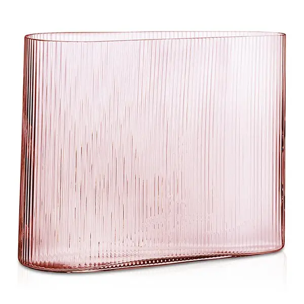 NUDE GLASS Mist Wide Vase - Dusty Rose