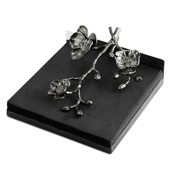 Michael Aram Black Orchid Collection Dinner Napkin Holder - Black Nickelplate