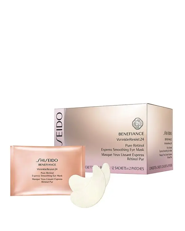 SHISEIDO Benefiance Wrinkleresist24 Pure Retinol Express Smoothing Eye Mask - No Color