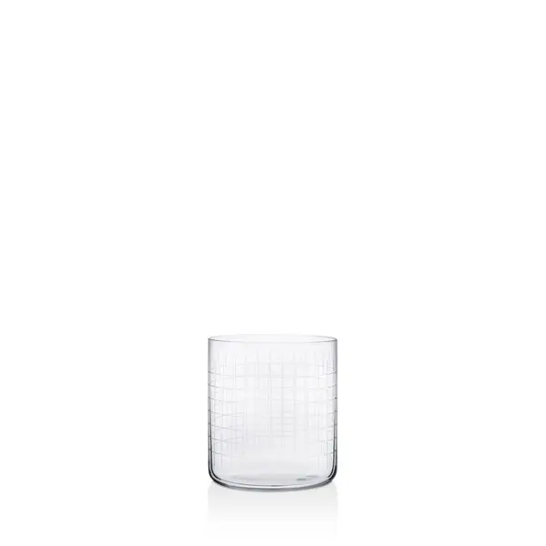 NUDE GLASS Finesse Grid Double Old Fashioned Whisky Glass, Set Of 4