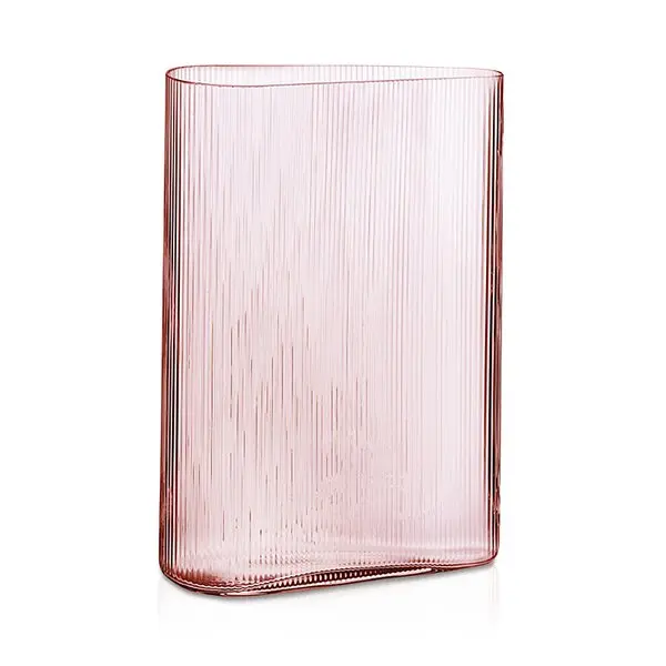 NUDE GLASS Mist Short Vase, Dusty Rose - Pastl Pink