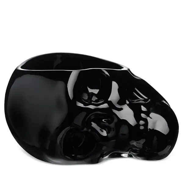 NUDE GLASS Memento Mori Skull Bowl, Small - Black