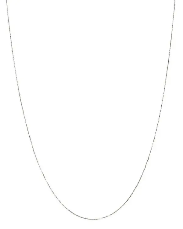Bloomingdale'S 14k Box Link Chain Necklace - White Gold