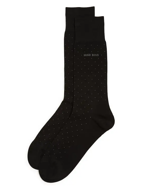BOSS George Micro Dot Dress Socks - Black