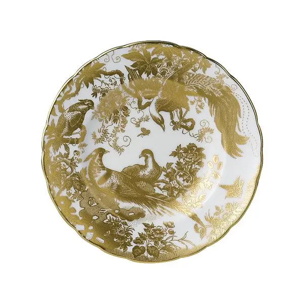 ROYAL CROWN DERBY Aves Bread & Butter Plate, 6 - Gold