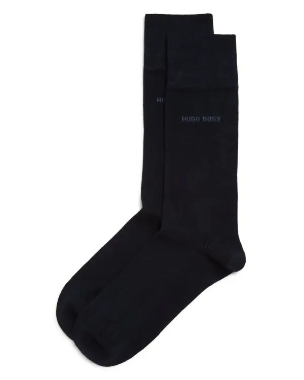 BOSS Edward Solid Dress Socks - Dark Blue