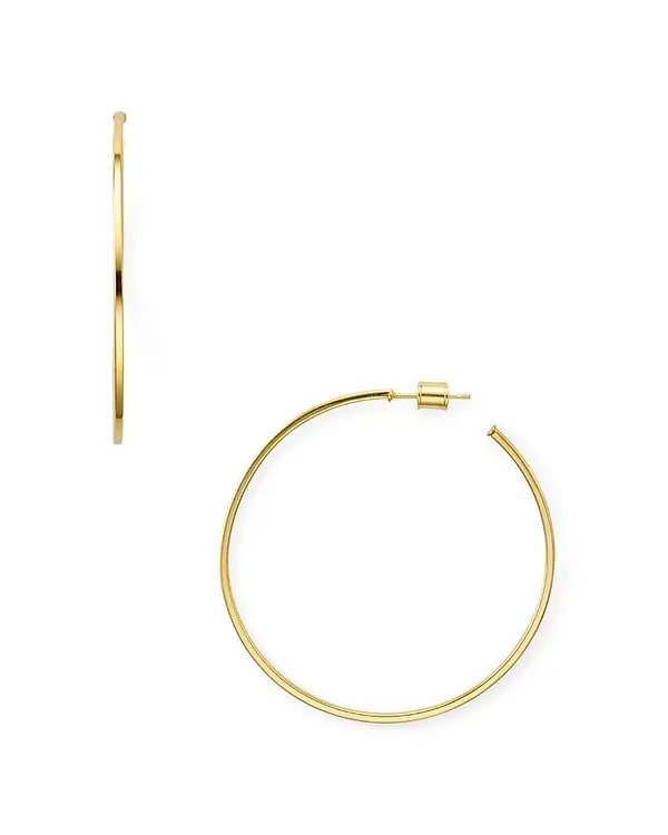 Aqua Medium Hoop Earrings - Gold