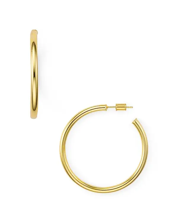 Aqua Hoop Earrings In -plated Sterling Silver - Gold
