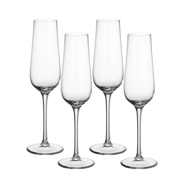 VILLEROY & BOCH Purismo Champagne Flute, Set Of 4 - Clear
