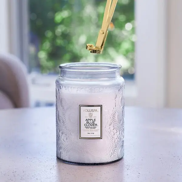 Voluspa Apple Blue Clover Large Jar Candle, 18 Oz