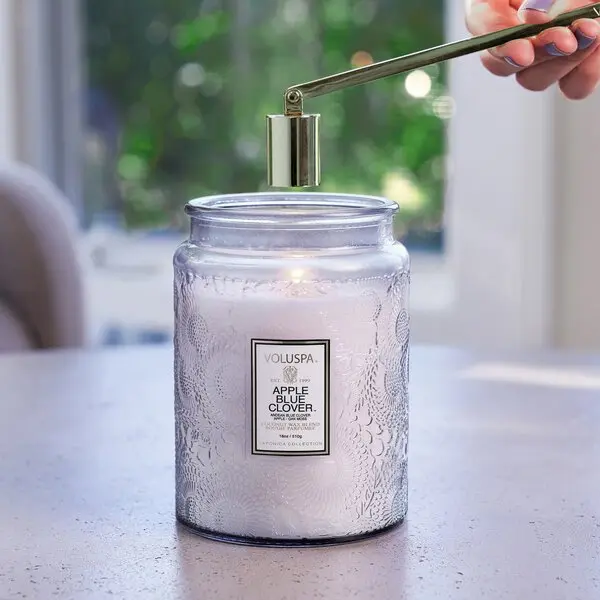 Voluspa Apple Blue Clover Large Jar Candle, 18 Oz