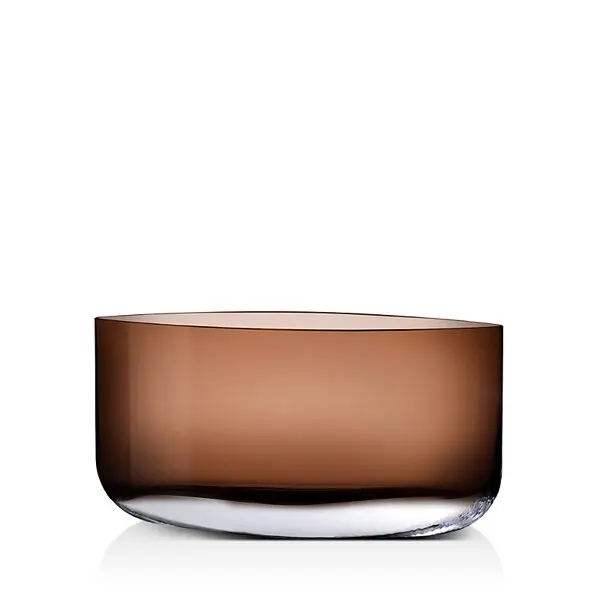 NUDE GLASS Blade Wide Vase - Caramel