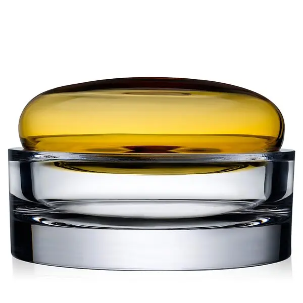 NUDE GLASS Ecrin Lidded Vessel Lid - Amber