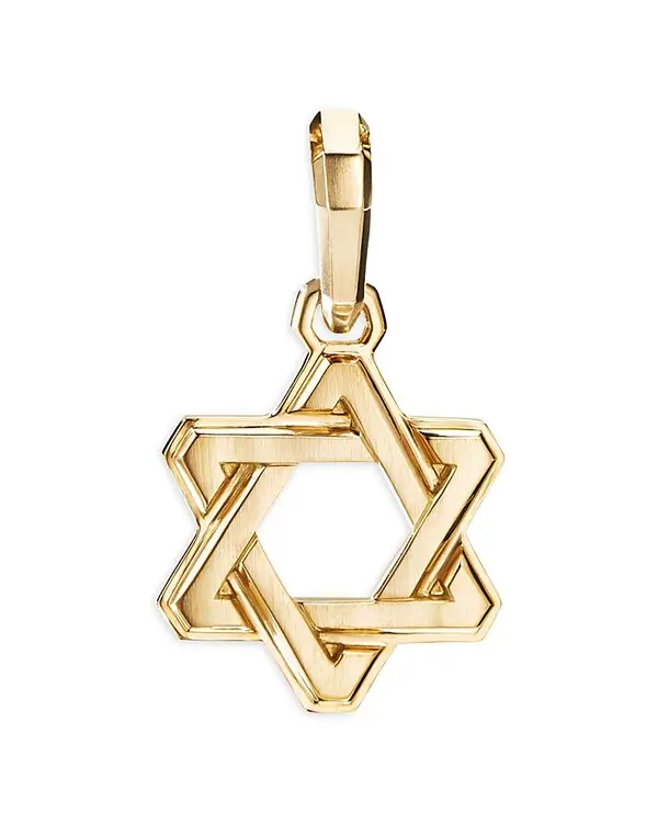 David Yurman Deco Star Of David Pendant, 24mm - Yellow Gold