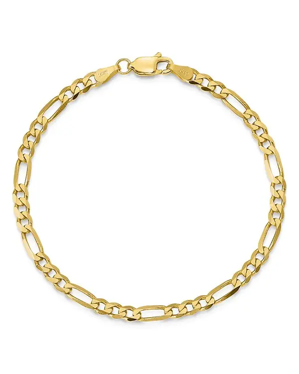 Bloomingdale'S 14k Yellow 4mm Figaro Chain Bracelet - Gold
