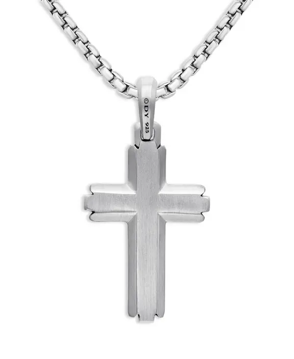 David Yurman Deco Cross Pendant - Black/silver