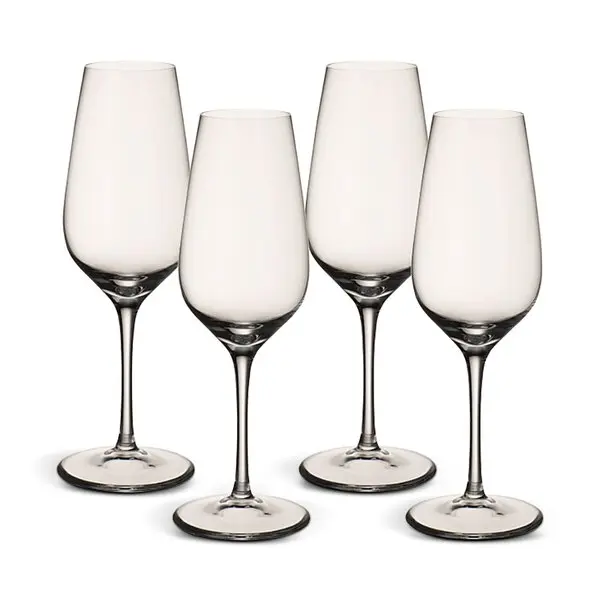 VILLEROY & BOCH Entree Flute Champagne Glasses, Set Of 4 - No Color