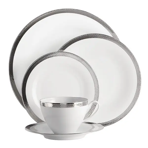 Michael Aram Silversmith 5-piece Place Setting - White And Platinum