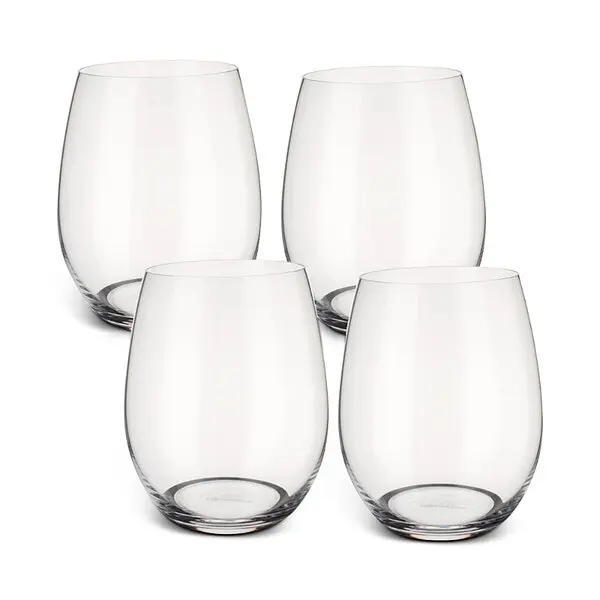VILLEROY & BOCH Entree Double Old Fashioned/white Wine Stemless Glasses, Set Of 4 - No Color