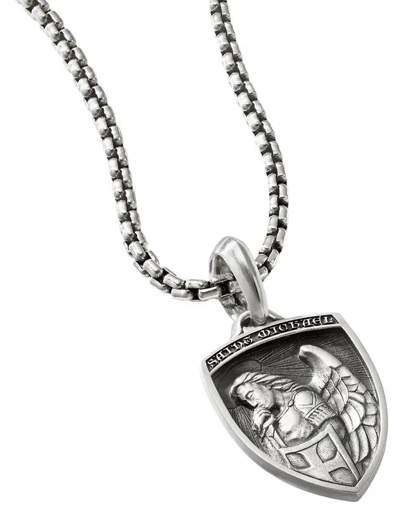 David Yurman Sterling St. Michael Amulet - Silver