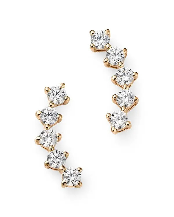 Bloomingdale'S 14k Yellow Diamond Ear Climbers 0.50 Tcw - Gold