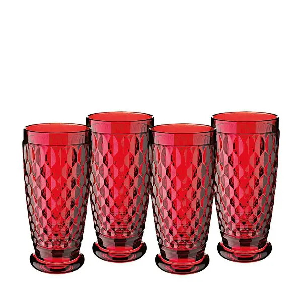 VILLEROY & BOCH Boston Highball Glass, Set Of 4 - Red